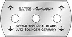 UNI-CUTTER 3-HOLE RAZOR BLADES (20/TUBE) — Beno J. Gundlach Company